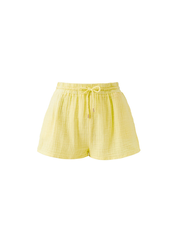 Abbie Yellow Relaxed Fit Shorts | Official Site