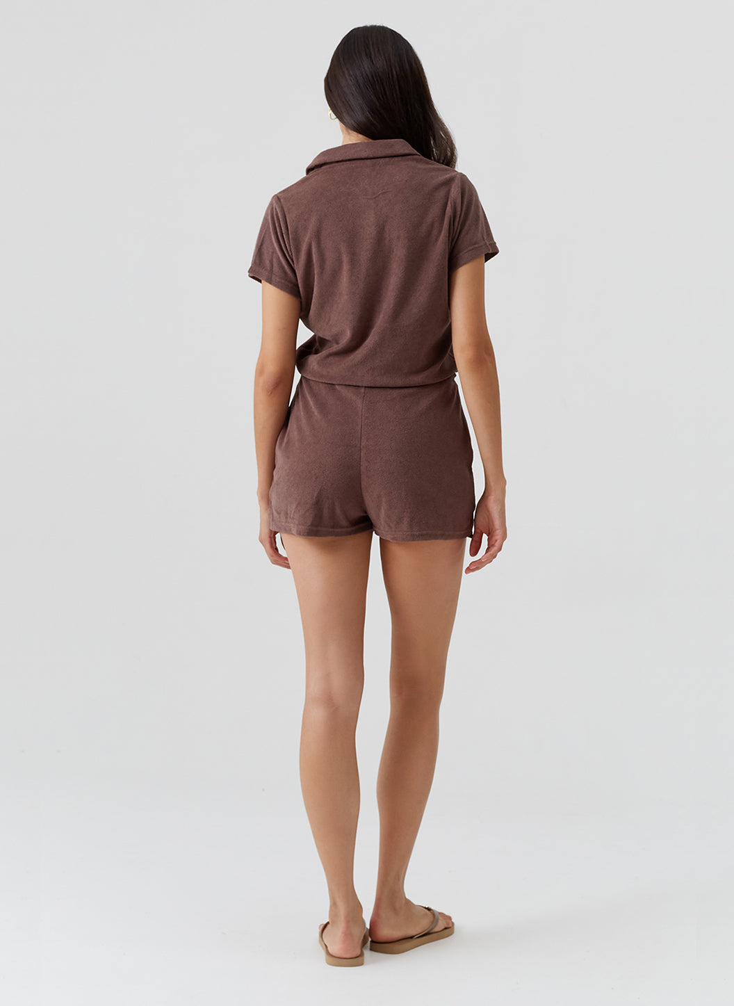 Cheryl Coffee Playsuit | Official Site