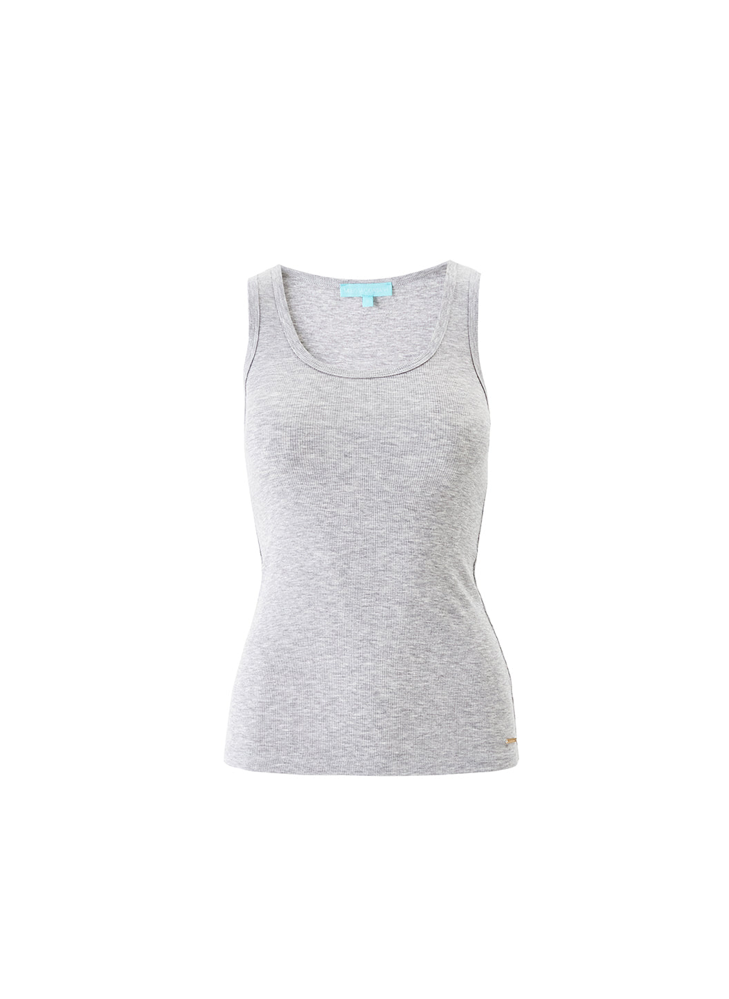Exclusive Cora Grey Ribbed Vest Top | Official Site