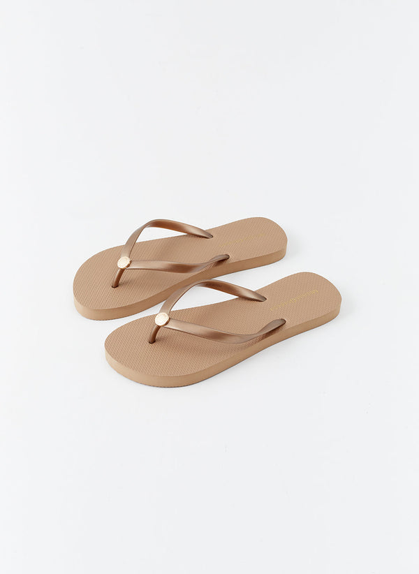 Rubber Bronze Flip Flops | Official Site