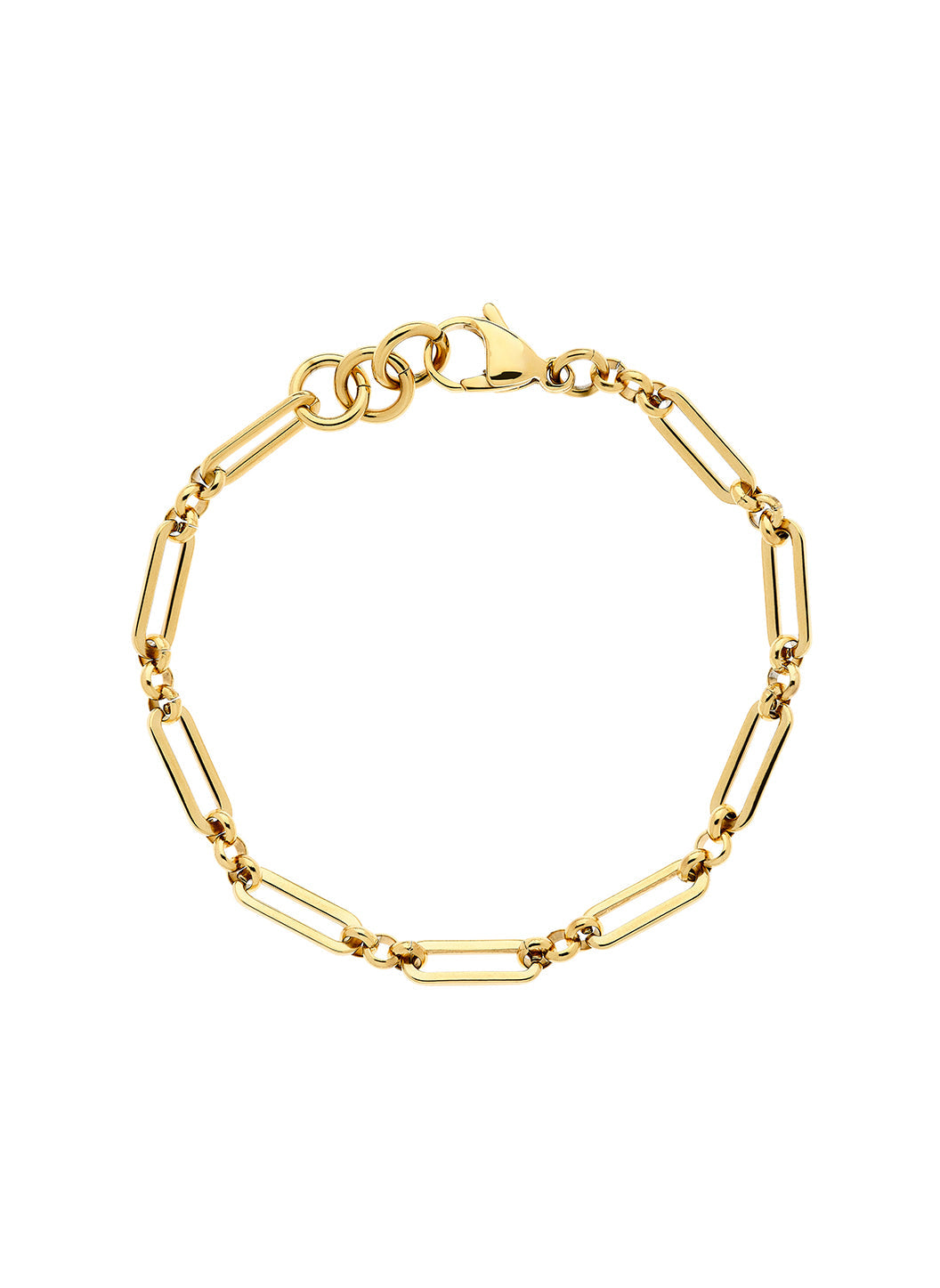 Gold Mixed Link Chain Bracelet | Official Site