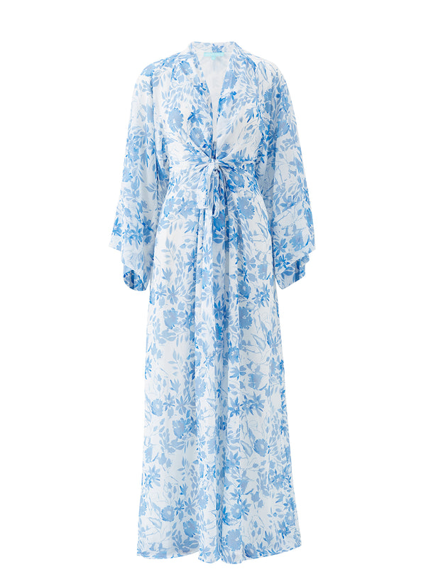 Wisdom Blue Floral Kaftan | Official Site