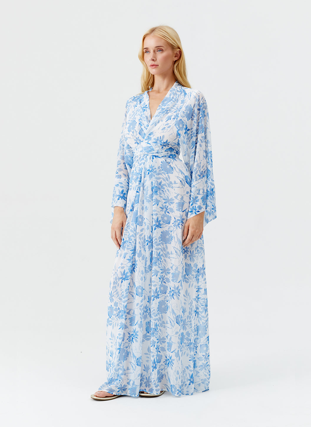 Wisdom Blue Floral Kaftan | Official Site