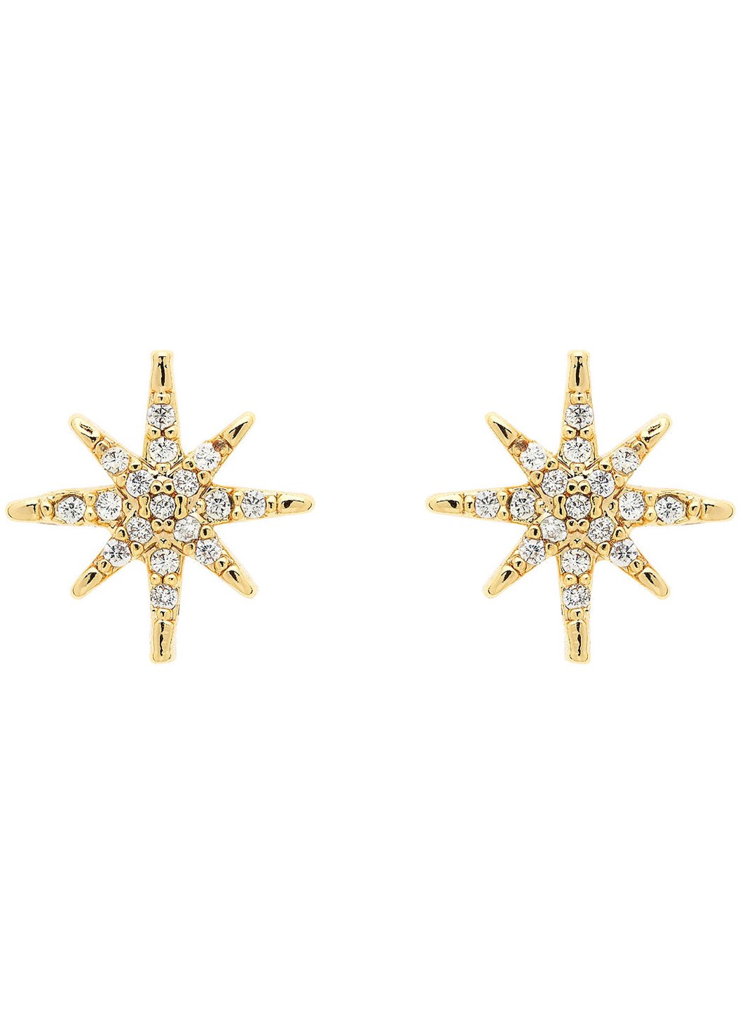 Gold Crystal Star Earrings | Official Site