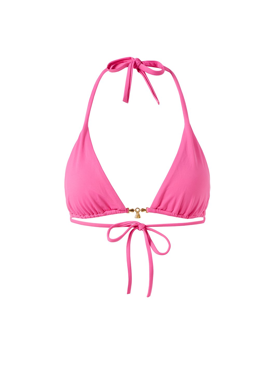 Melissa Odabash Dubai Hot Pink Charm Trim Halterneck Bikini Top ...