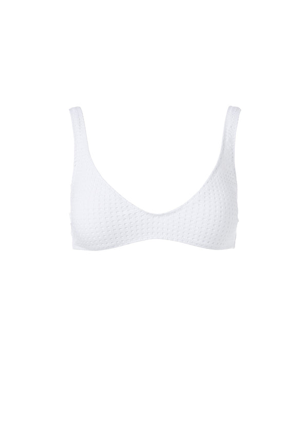 Monaco White Lattice Bikini Top | Official Site