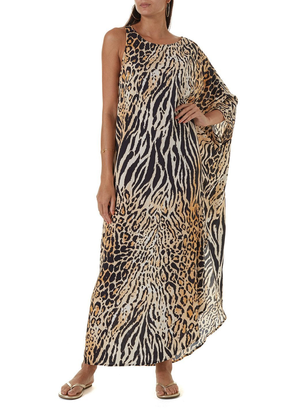 Pamela Cheetah Long Dress | Official Site